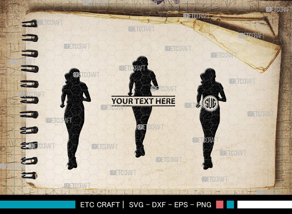 Exercise Run Monogram, Exercise Run Silhouette, Exercise Run SVG ...