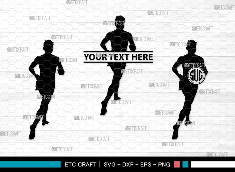 Exercise Run Monogram, Exercise Run Silhouette, Exercise Run SVG ...