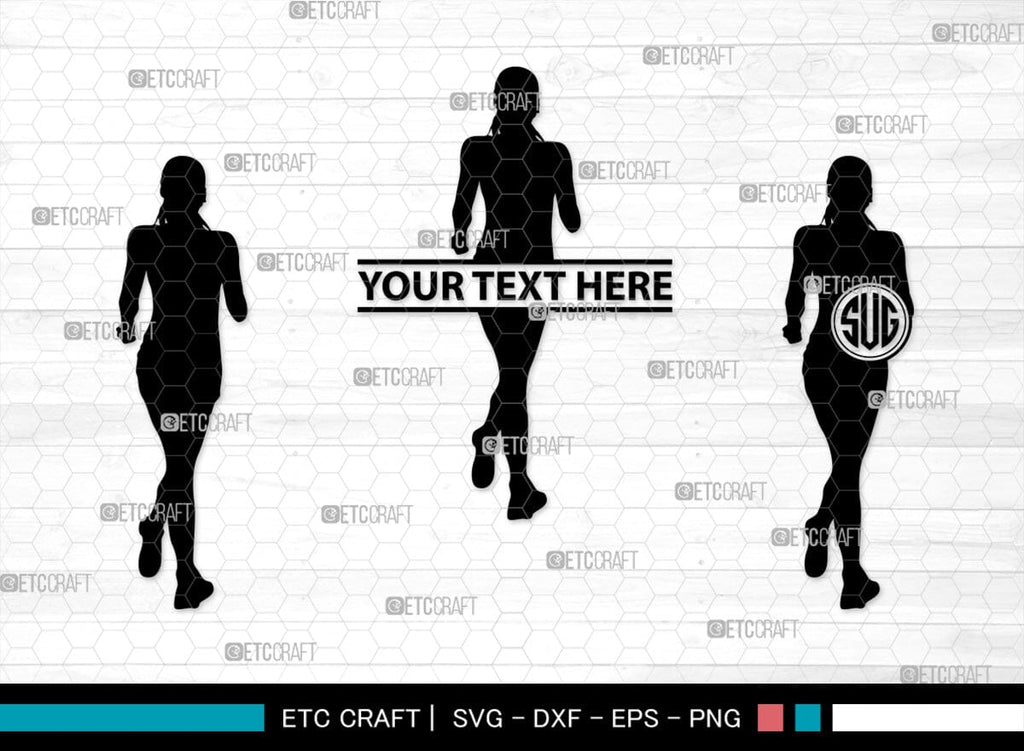 Exercise Run Monogram, Exercise Run Silhouette, Exercise Run SVG ...