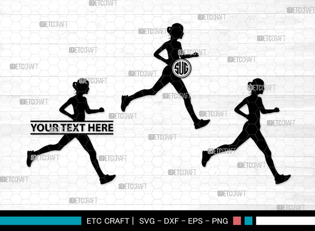 Exercise Run Monogram, Exercise Run Silhouette, Exercise Run SVG ...