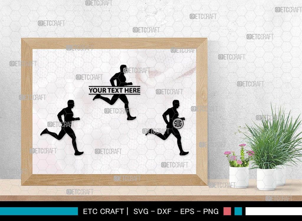 Exercise Run Monogram, Exercise Run Silhouette, Exercise Run SVG ...