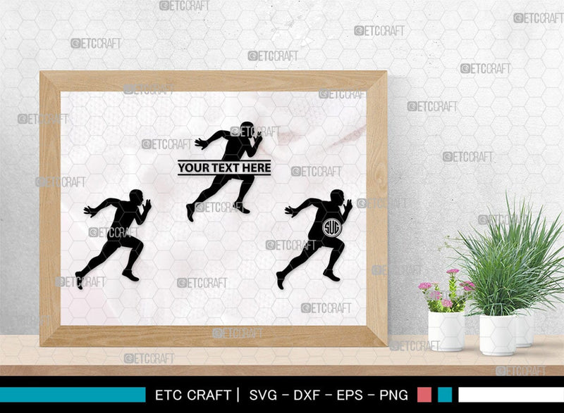 Exercise Run Monogram, Exercise Run Silhouette, Exercise Run SVG ...