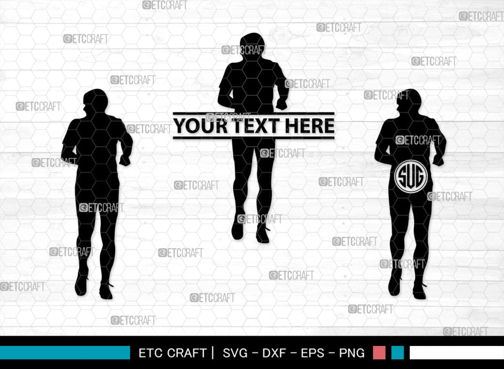 Exercise Run Monogram, Exercise Run Silhouette, Exercise Run SVG ...