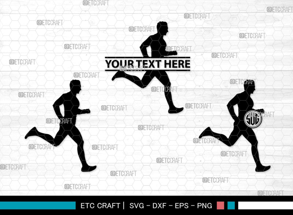Exercise Run Monogram, Exercise Run Silhouette, Exercise Run SVG ...