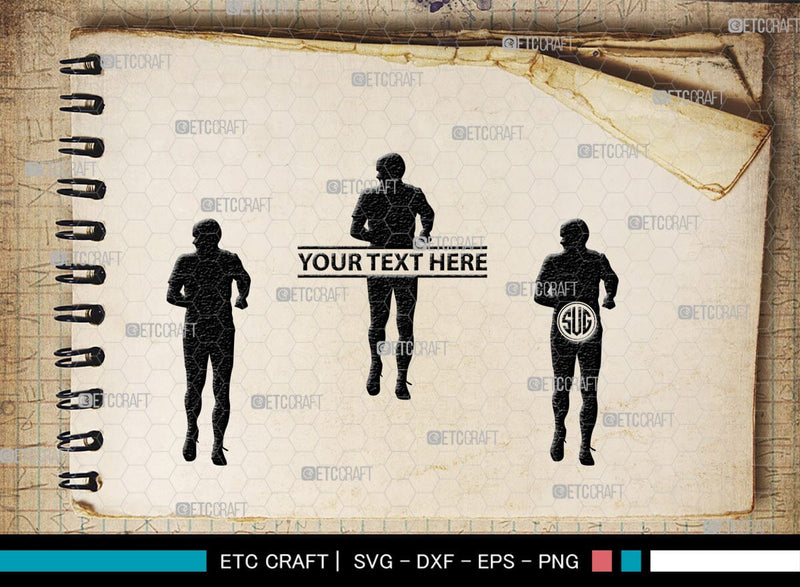 Exercise Run Monogram, Exercise Run Silhouette, Exercise Run SVG ...