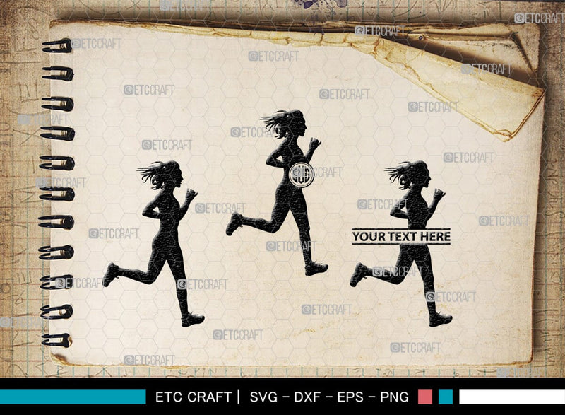 Exercise Run Monogram, Exercise Run Silhouette, Exercise Run SVG ...