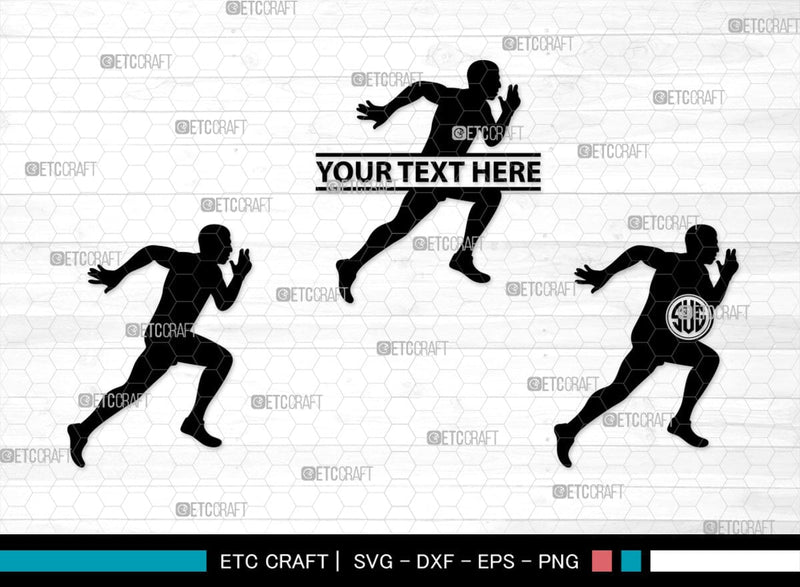 Exercise Run Monogram, Exercise Run Silhouette, Exercise Run SVG ...