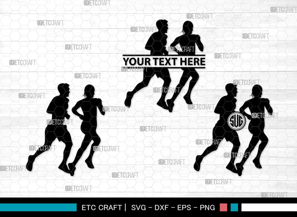 Exercise Run Monogram, Exercise Run Silhouette, Exercise Run SVG ...