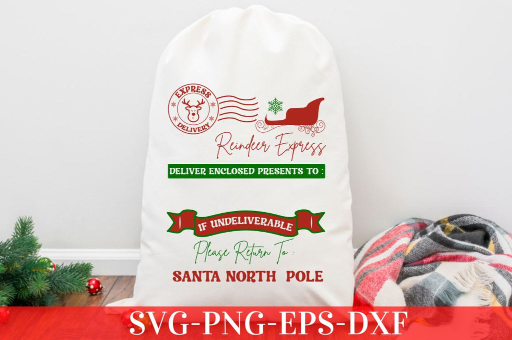 Express delivery reindeer express deliver enclosed presents to : If ...
