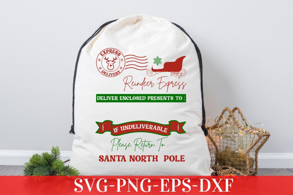 Express delivery reindeer express deliver enclosed presents to : If ...