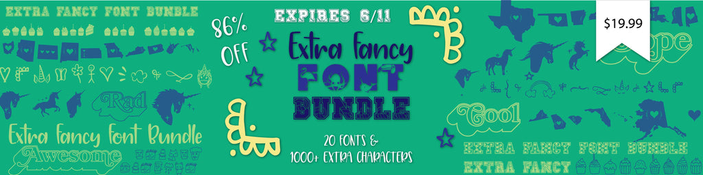 Extra Fancy Font Bundle - So Fontsy