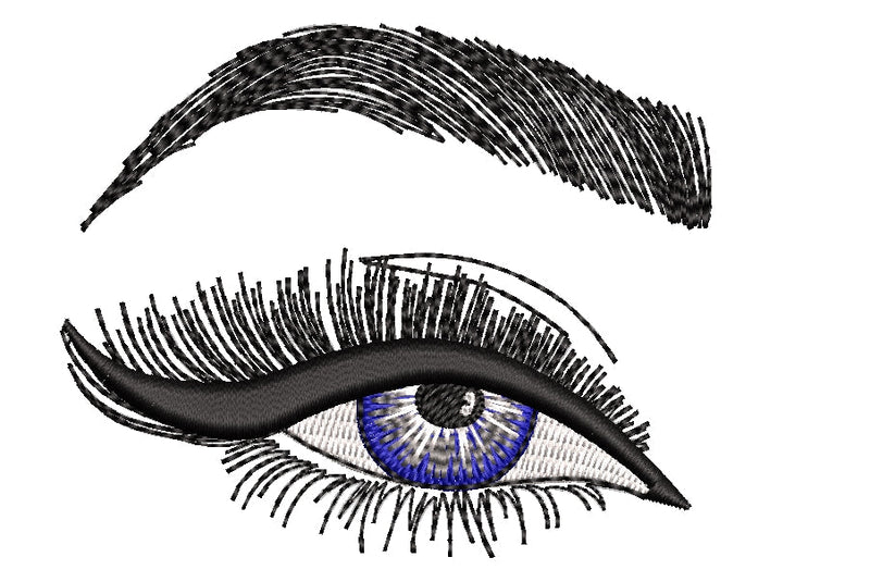Eyes machine embroidery design,Eyelashes machine design, 3 sizes. - So ...