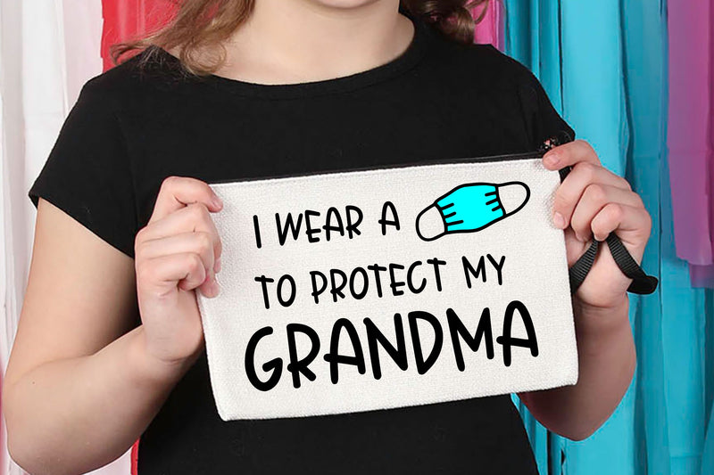 Face Mask Holder SVG for Kids - Face Mask Pouch SVG - So Fontsy