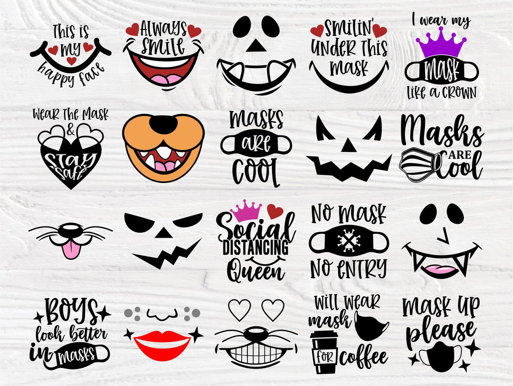 Face Mask Svg Bundle, Face Mask Quotes, Face Mask Sayings, Quarantine ...