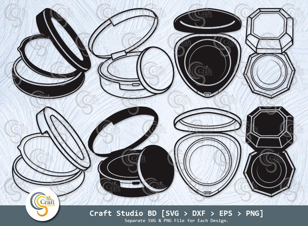 Face Powder Silhouette, Face Svg, Makeup Svg, Svg, Face Powder Mirror ...