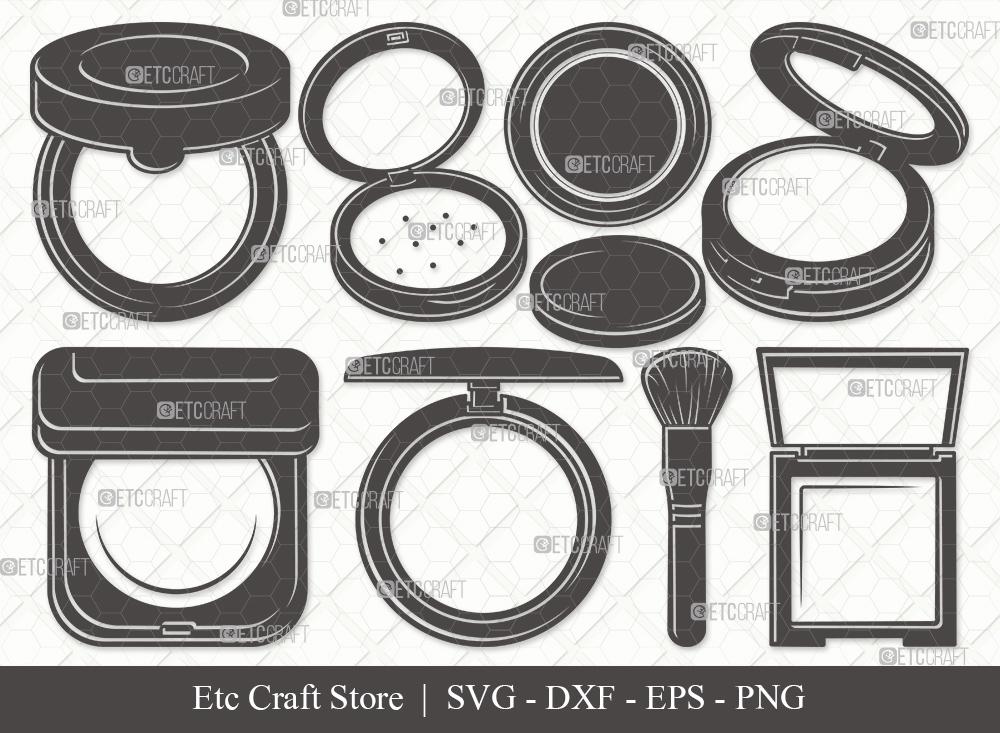 Face Powder Silhouette SVG Cut File | Face Powder Mirror SVG Svg ...