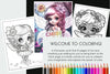 Fairies Coloring Page Bundle, Printable Kids Coloring Book - So Fontsy