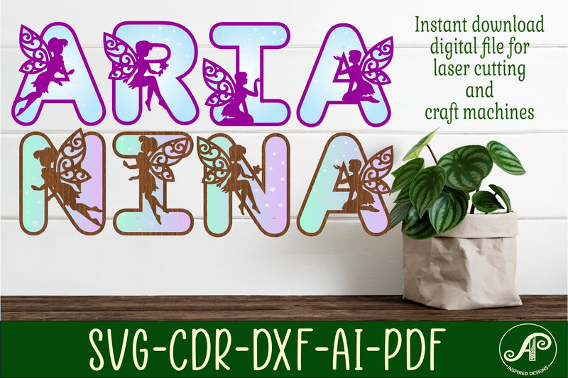 Fairy alphabet letters SVG - So Fontsy