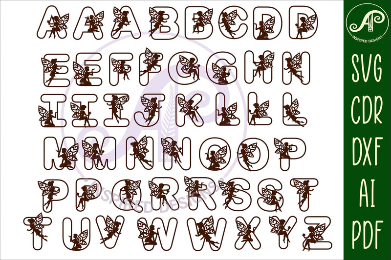 Fairy alphabet letters SVG - So Fontsy