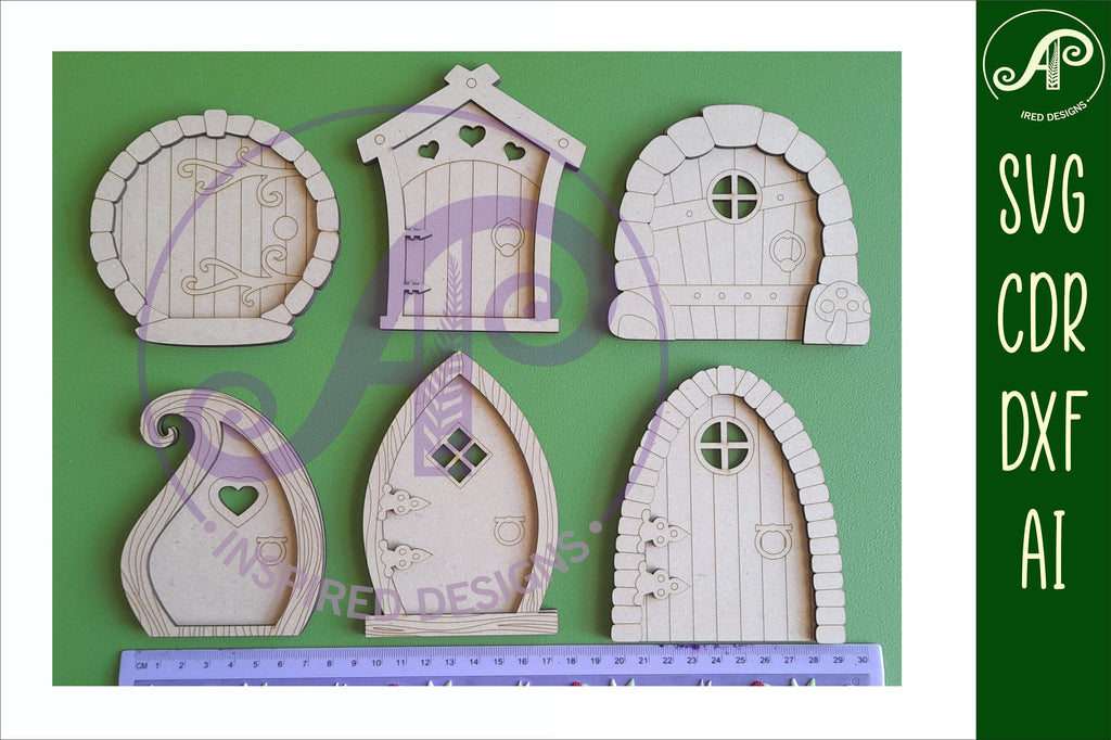 Fairy doors, Laser cut file. two layer design SVG cut files - So Fontsy
