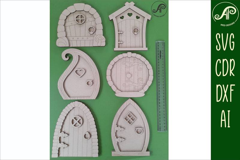 Fairy doors, Laser cut file. two layer design SVG cut files - So Fontsy