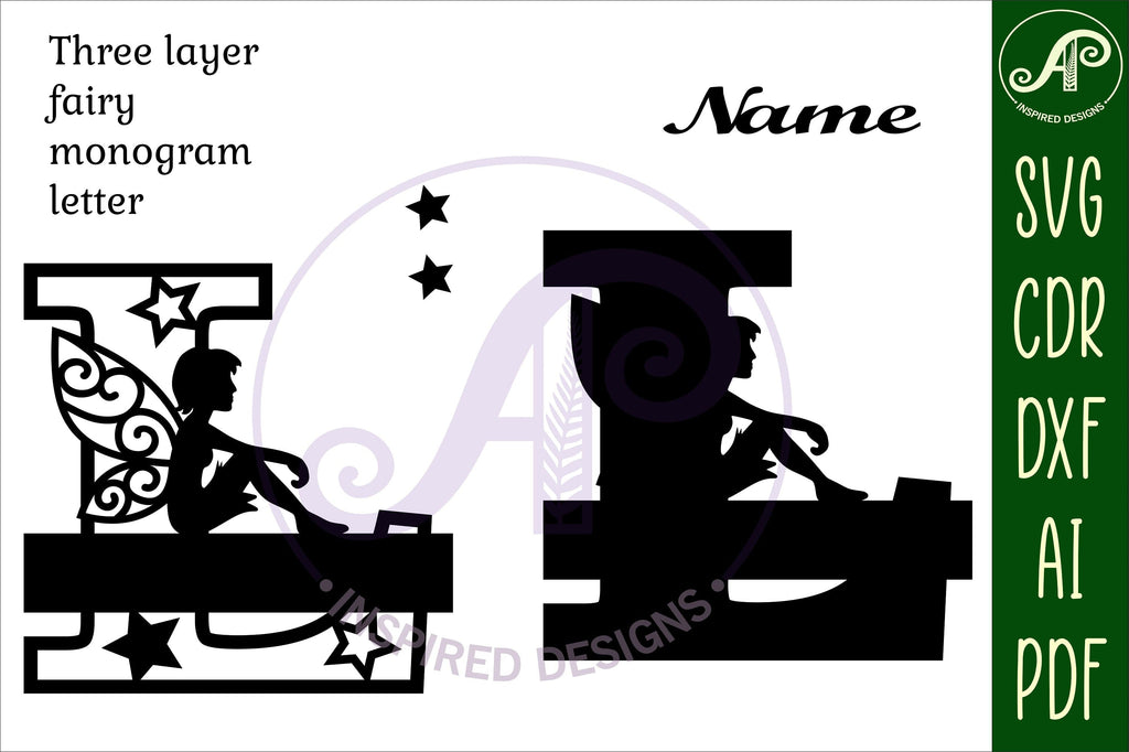 Fairy Letter L Monogram SVG Cut File - So Fontsy