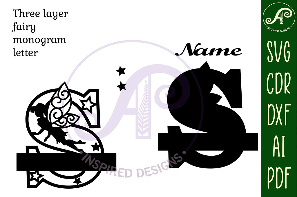 Fairy Letter S Monogram SVG Cut File - So Fontsy