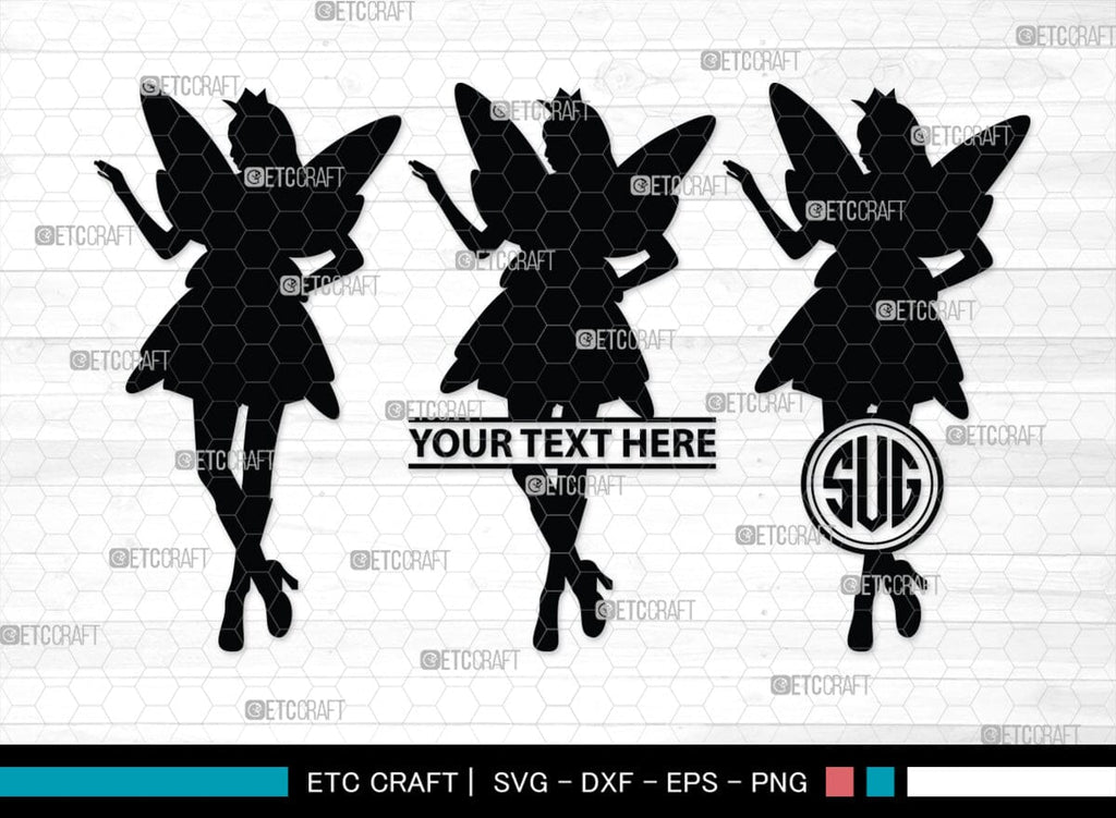 Fairy Monogram, Fairy Silhouette, Fairy SVG, Tooth Fairy Svg, Fairies ...