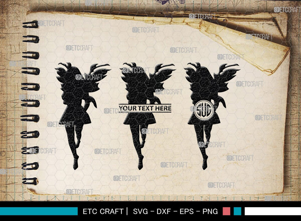 Fairy Monogram, Fairy Silhouette, Fairy SVG, Tooth Fairy Svg, Fairies ...