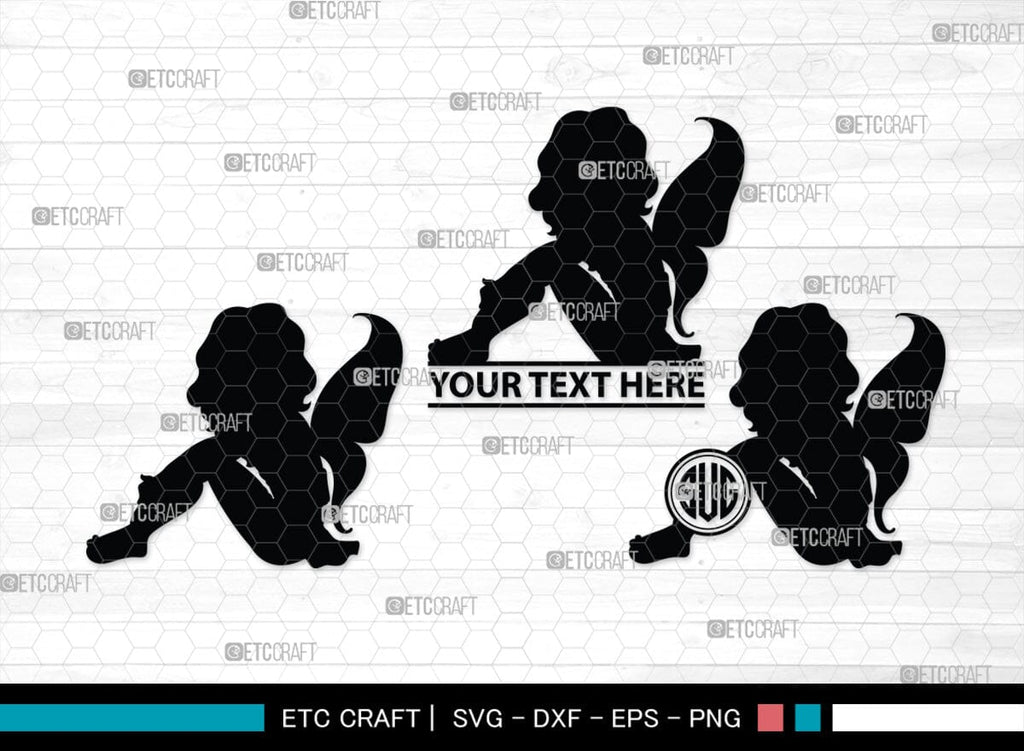 Fairy Monogram, Fairy Silhouette, Fairy SVG, Tooth Fairy Svg, Fairies ...