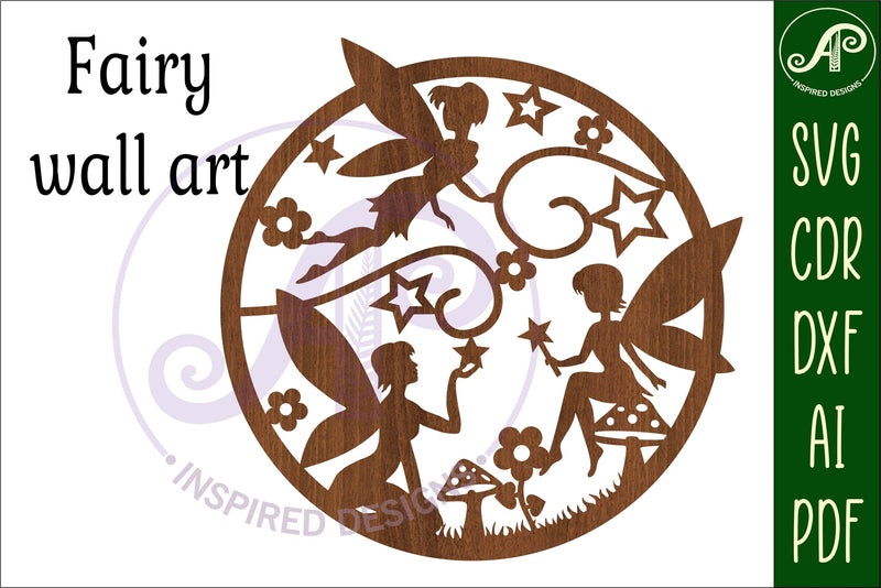 Fairy wall art sign, SVG file. vector file - So Fontsy