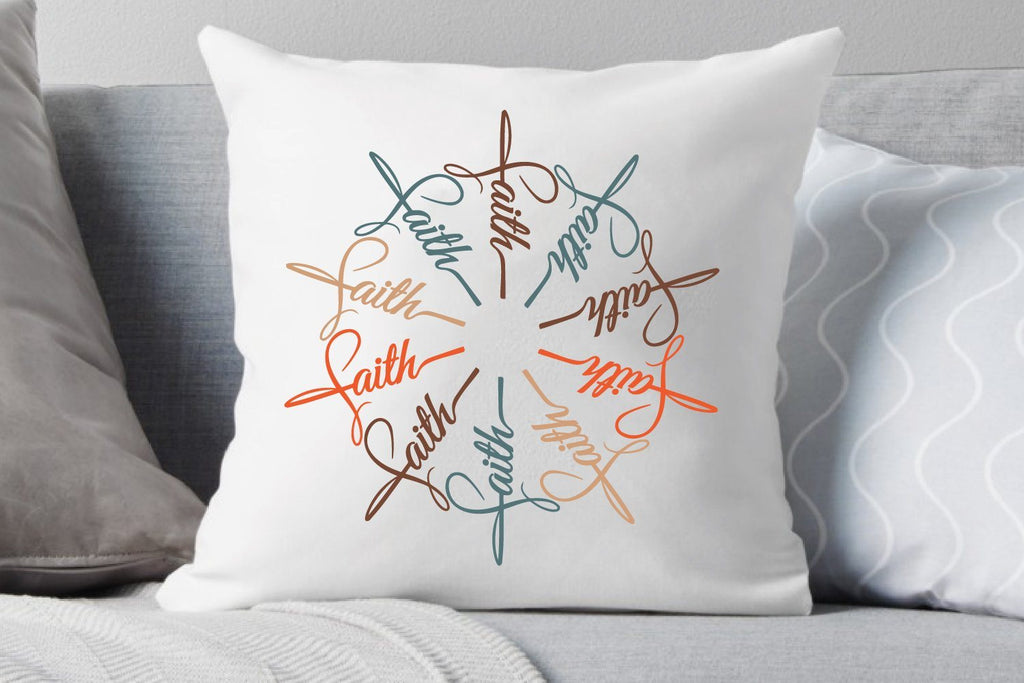 Faith Cross Mandala SVG PNG EPS DXF Cutting and Printing - So Fontsy