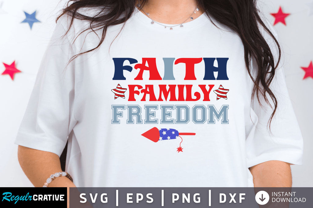 Faith family freedom SVG - So Fontsy