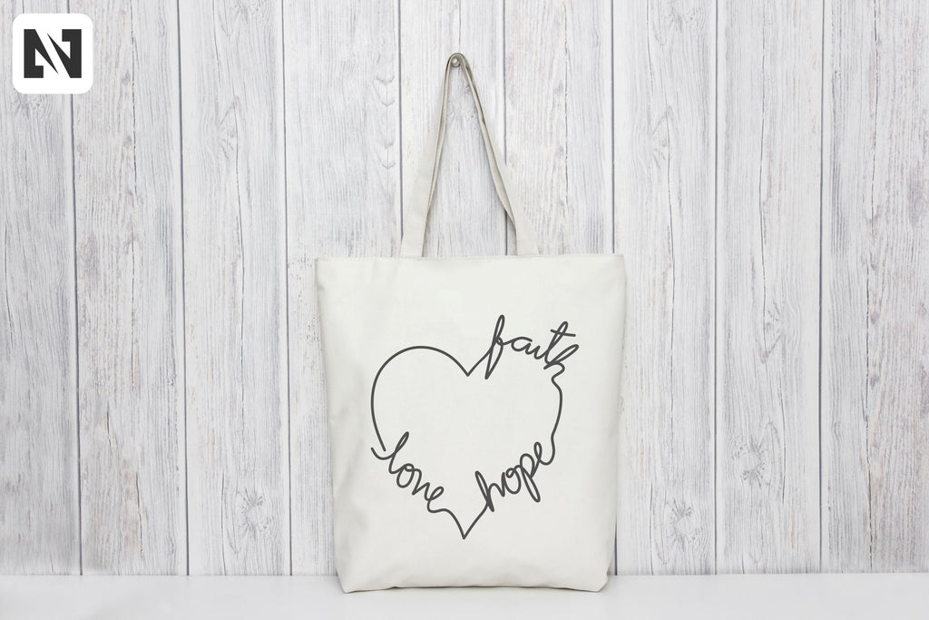 Faith Love Hope Svg Vector File - A Valentine Heart Svg - So Fontsy