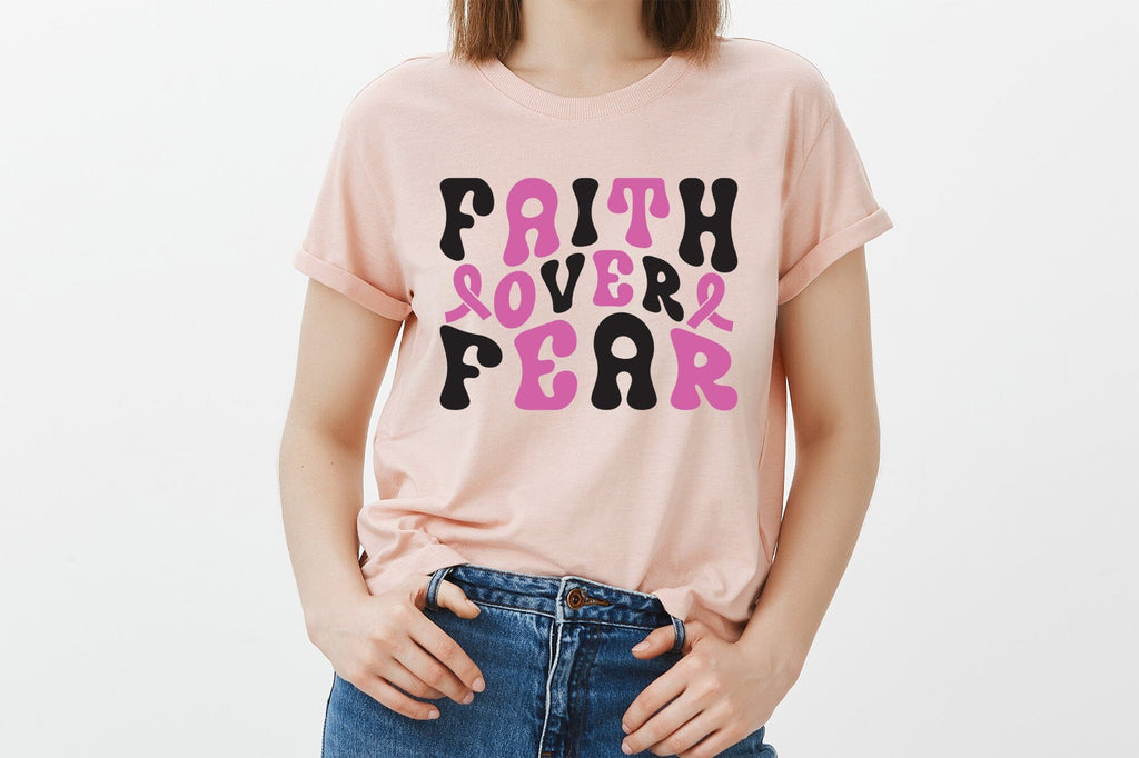 Faith over Fear SVG - Breast Cancer SVG - So Fontsy