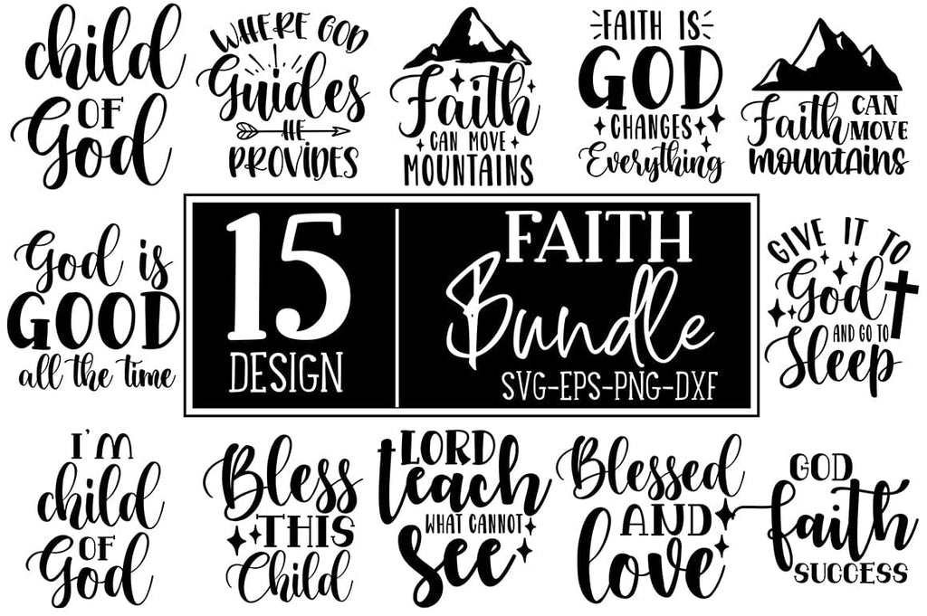 Faith svg bundle| christian svg| god svg| cricut svg cutting files ...