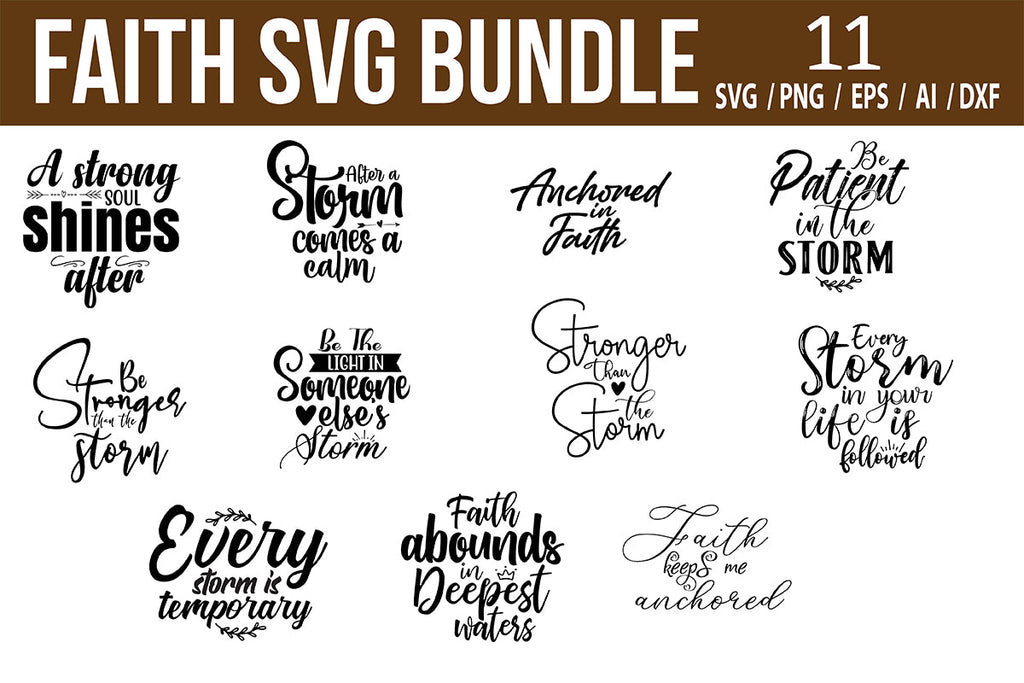 Faith SVG Bundle File - So Fontsy