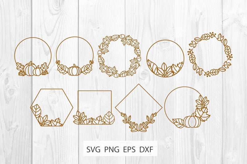 Fall Autumn monogram svg Bundle - So Fontsy
