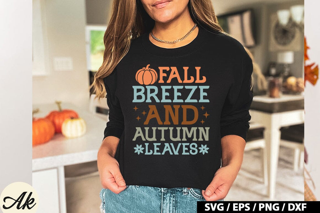 Fall breeze and autumn leaves Retro SVG - So Fontsy