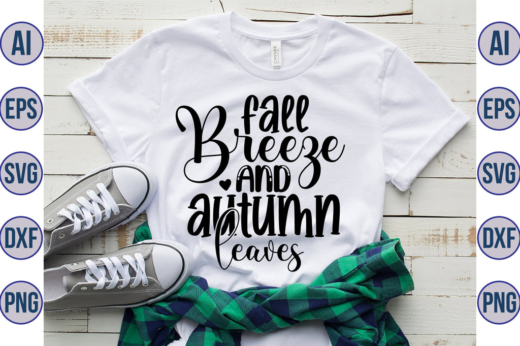 fall breeze and autumn leaves svg - So Fontsy