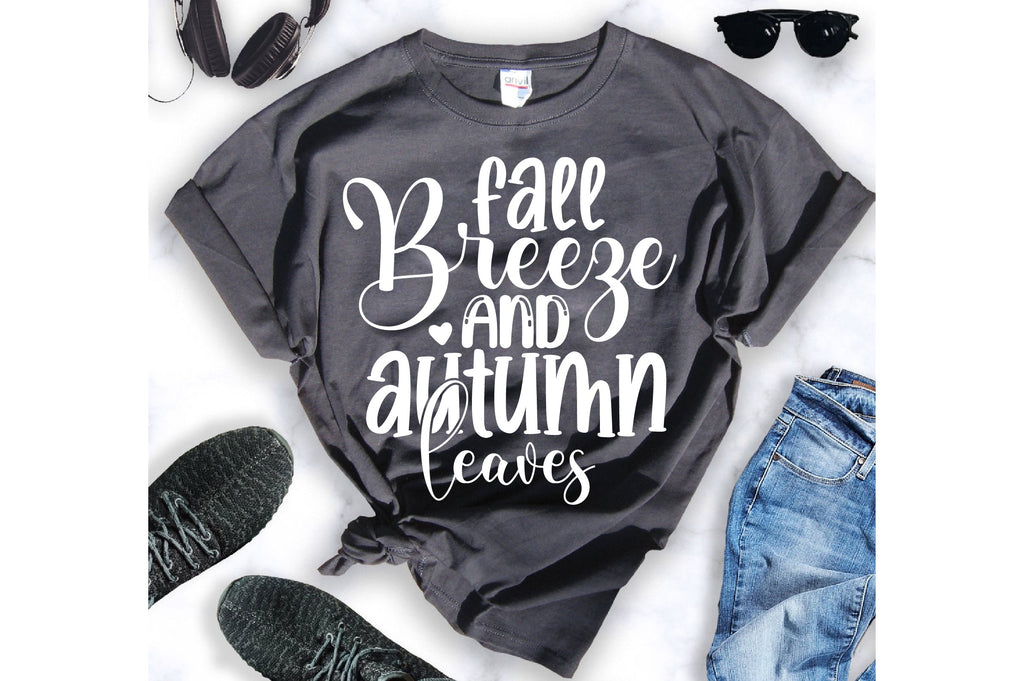 fall breeze and autumn leaves svg - So Fontsy