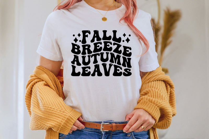 Fall Breeze Autumn Leaves, Retro Fall SVG - So Fontsy