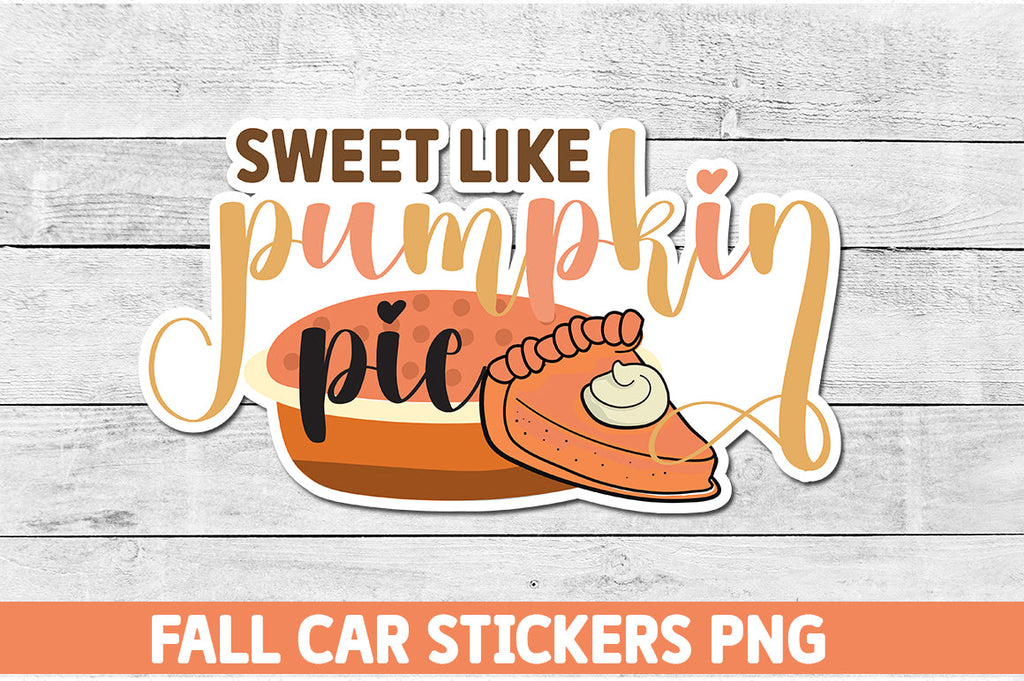 Fall Car Stickers PNG Bundle - So Fontsy