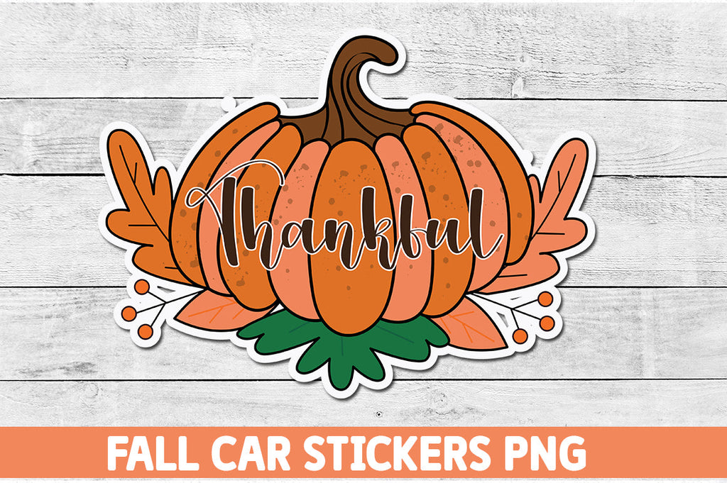 Fall Car Stickers PNG Bundle - So Fontsy