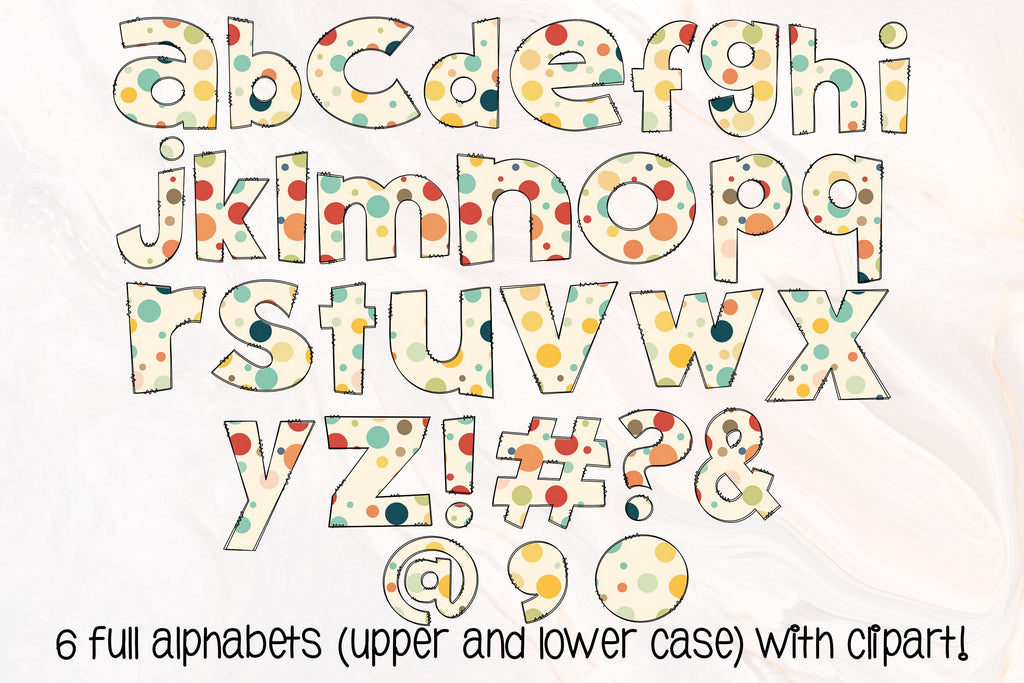 Fall Doodle Letters PNG, Autumn Alpha Bundle - So Fontsy