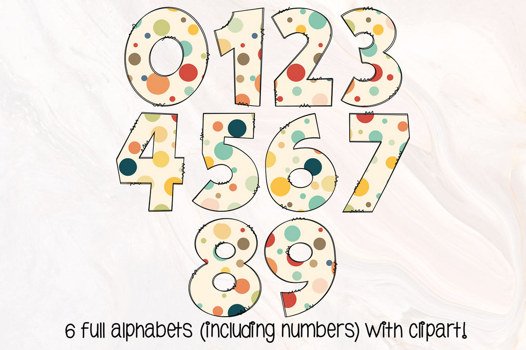 Fall Doodle Letters PNG, Autumn Alpha Bundle - So Fontsy