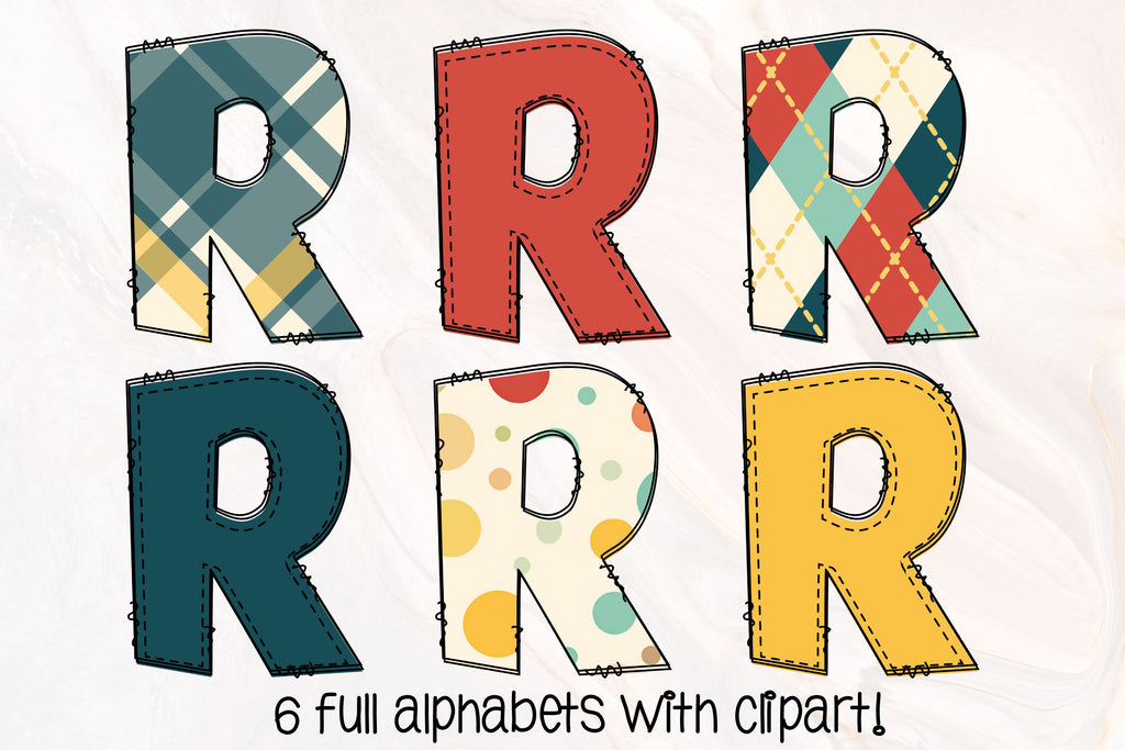 Fall Doodle Letters PNG, Autumn Alpha Bundle - So Fontsy