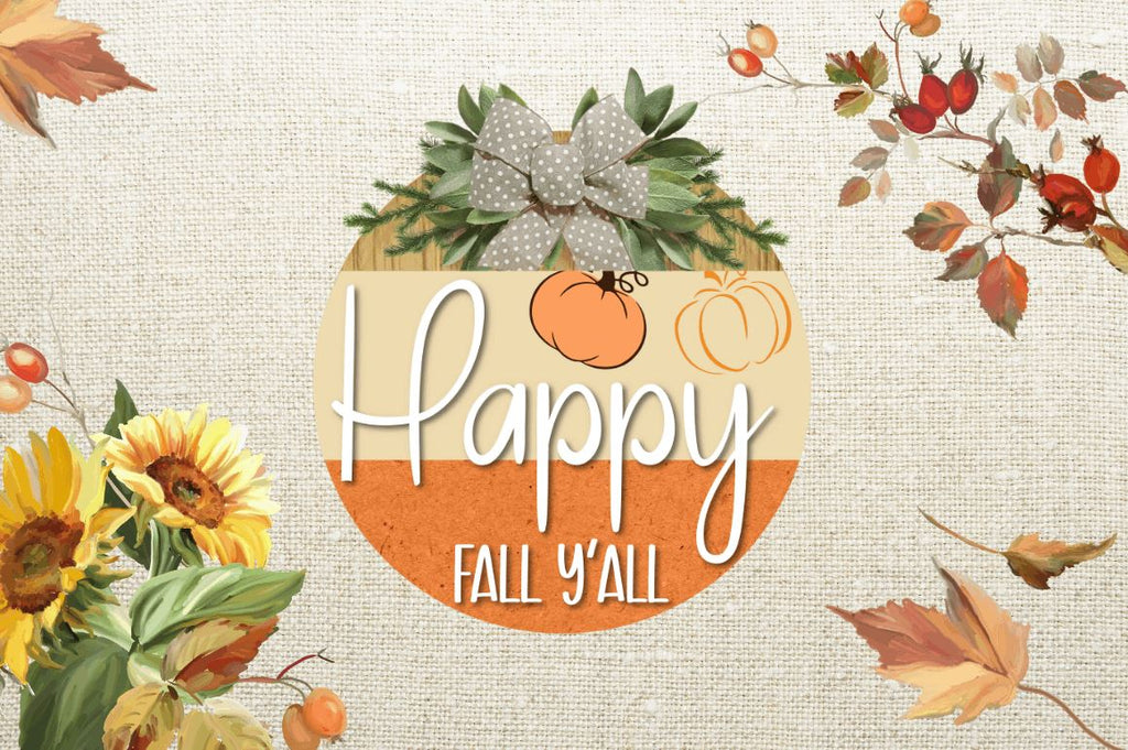 Fall Door Round Signs PNG Bundle - So Fontsy