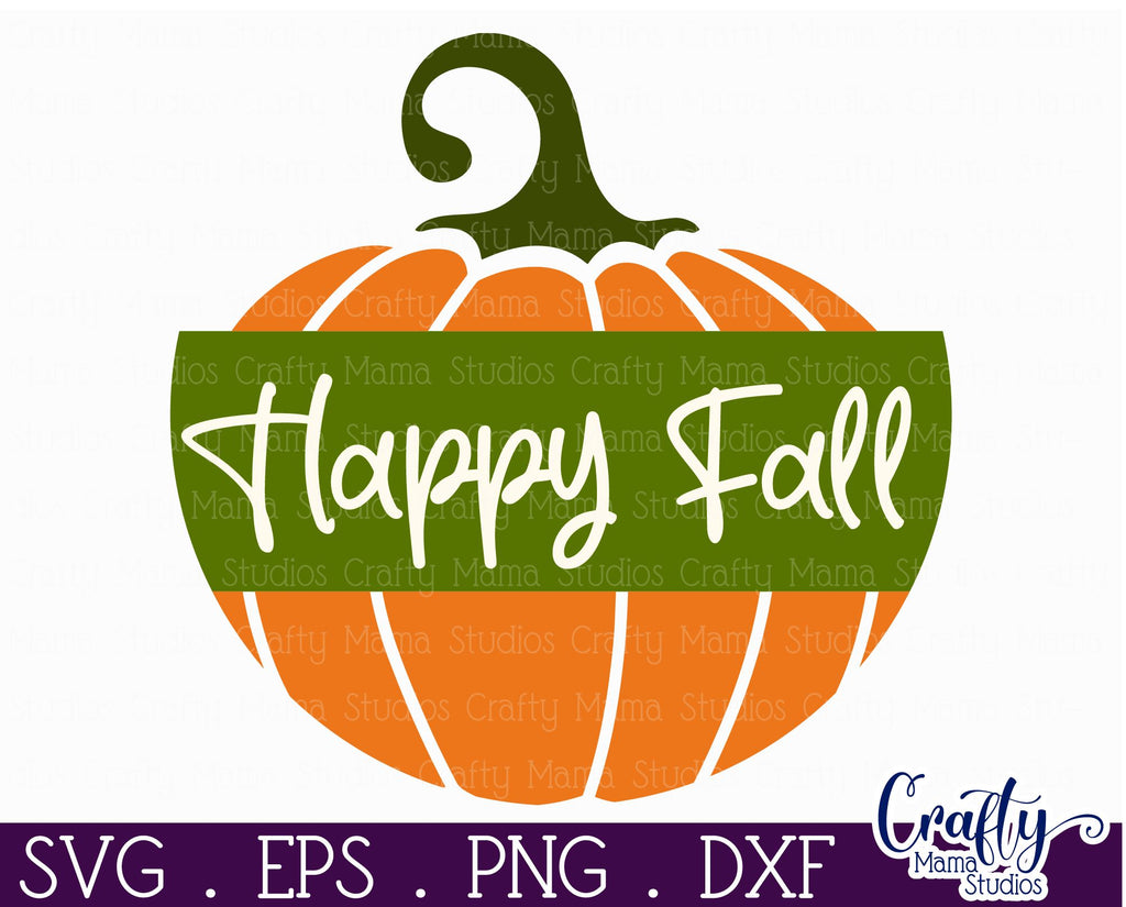 Fall Farmhouse Round Sign Svg, Happy Fall Porch Decor - So Fontsy