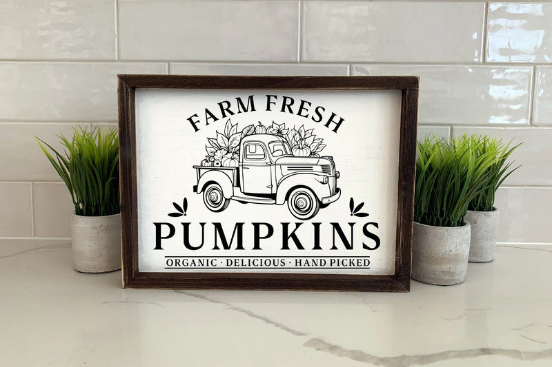 Fall Farmhouse Sign SVG, Friends Family Fall SVG - So Fontsy